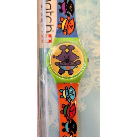 Swatch | Accessories | Rare Vintage Swatch Watch Alien Baby Gg75 Signed ...